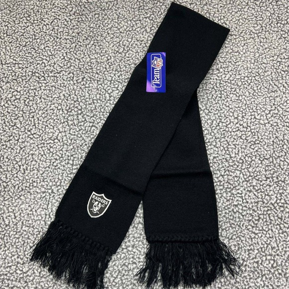 NFL | Accessories | Vintage Las Vegas Raiders Scarf Men Black 48x6 Nfl ...
